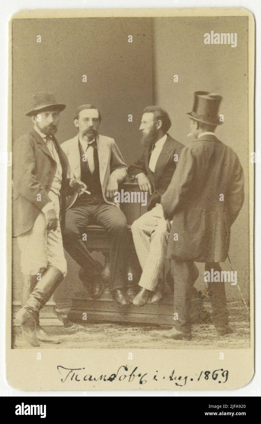 Portrait of unknown men. Portrait of unknown men. The photograph is ...
