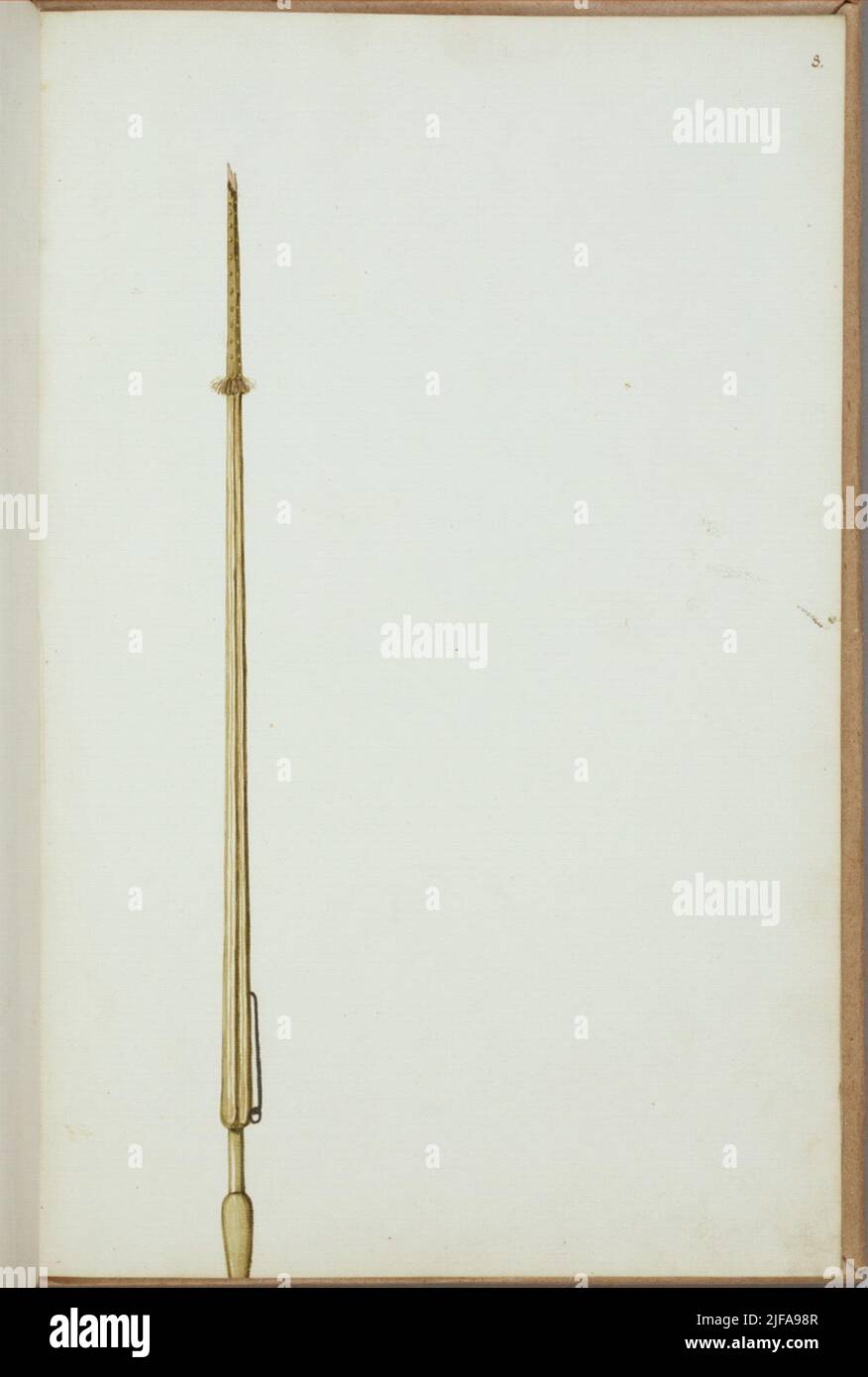 Department in gouache depicting field signs taken as a trophy of the ...