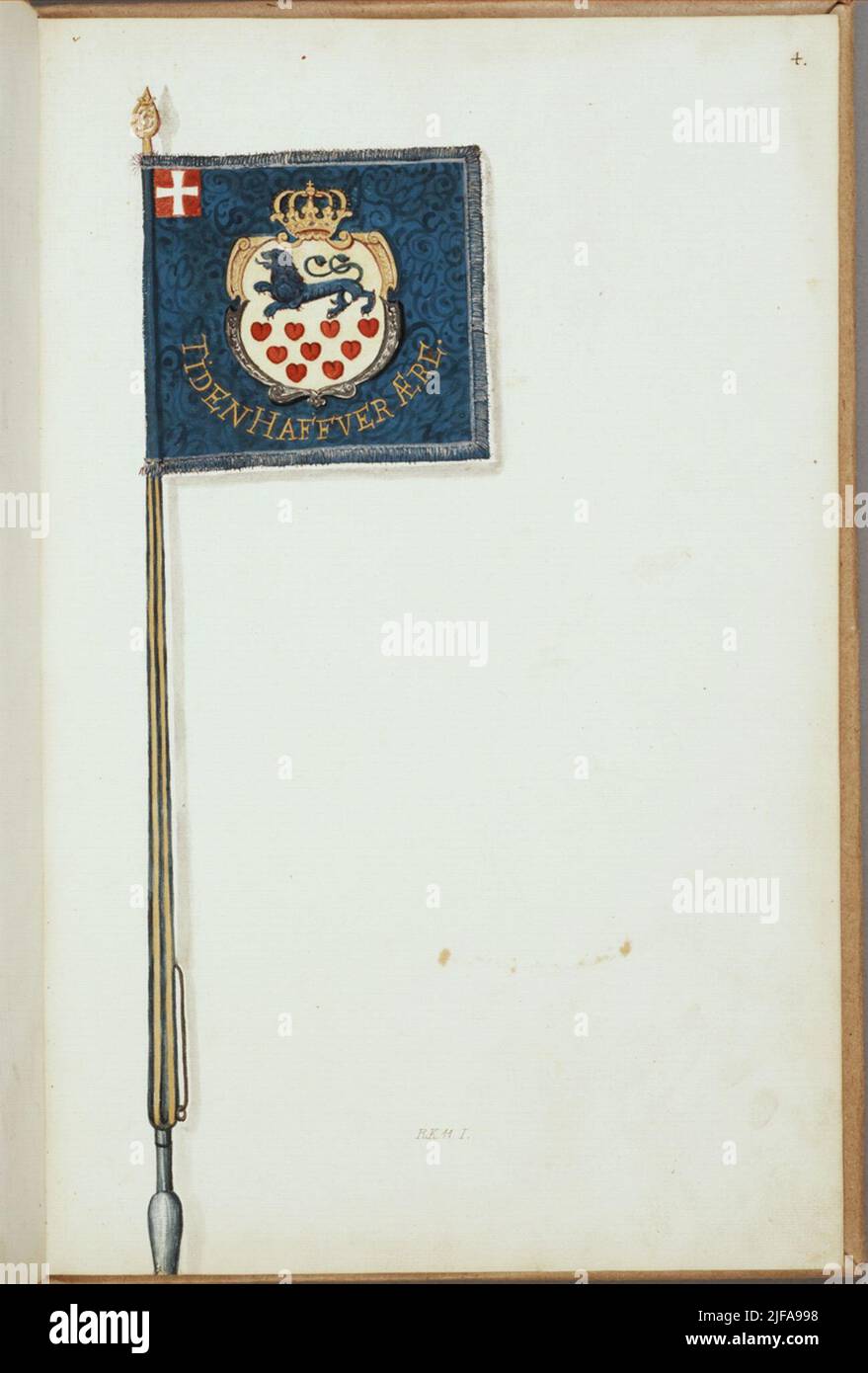 Department in gouache depicting field signs taken as a trophy of the ...