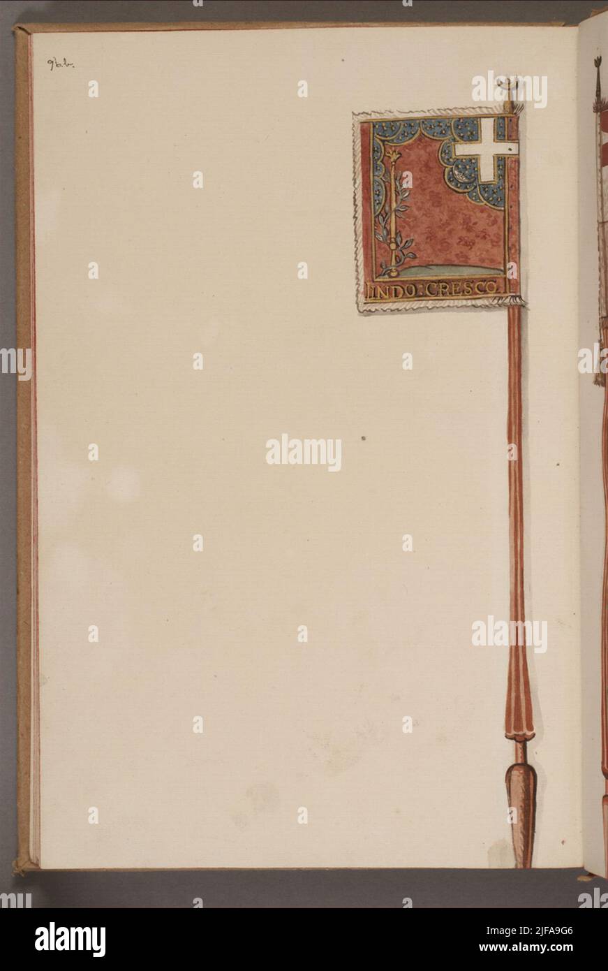 Department in gouache depicting field signs taken as a trophy of the ...