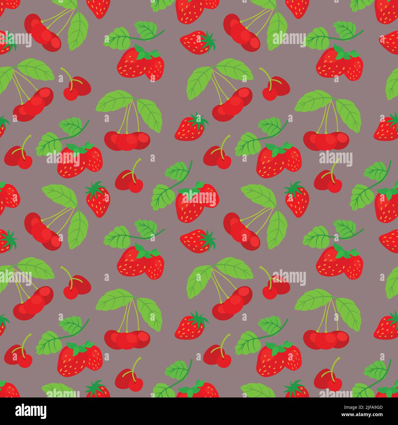 Cherry seamless pattern. Vector texture for textile, wrapping ...