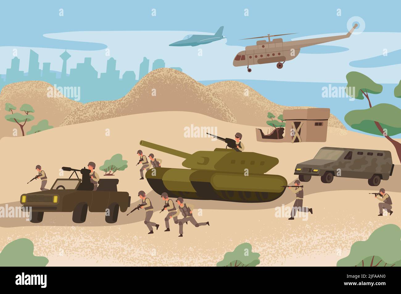 War attack composition with the whole armada is on its way to a ...