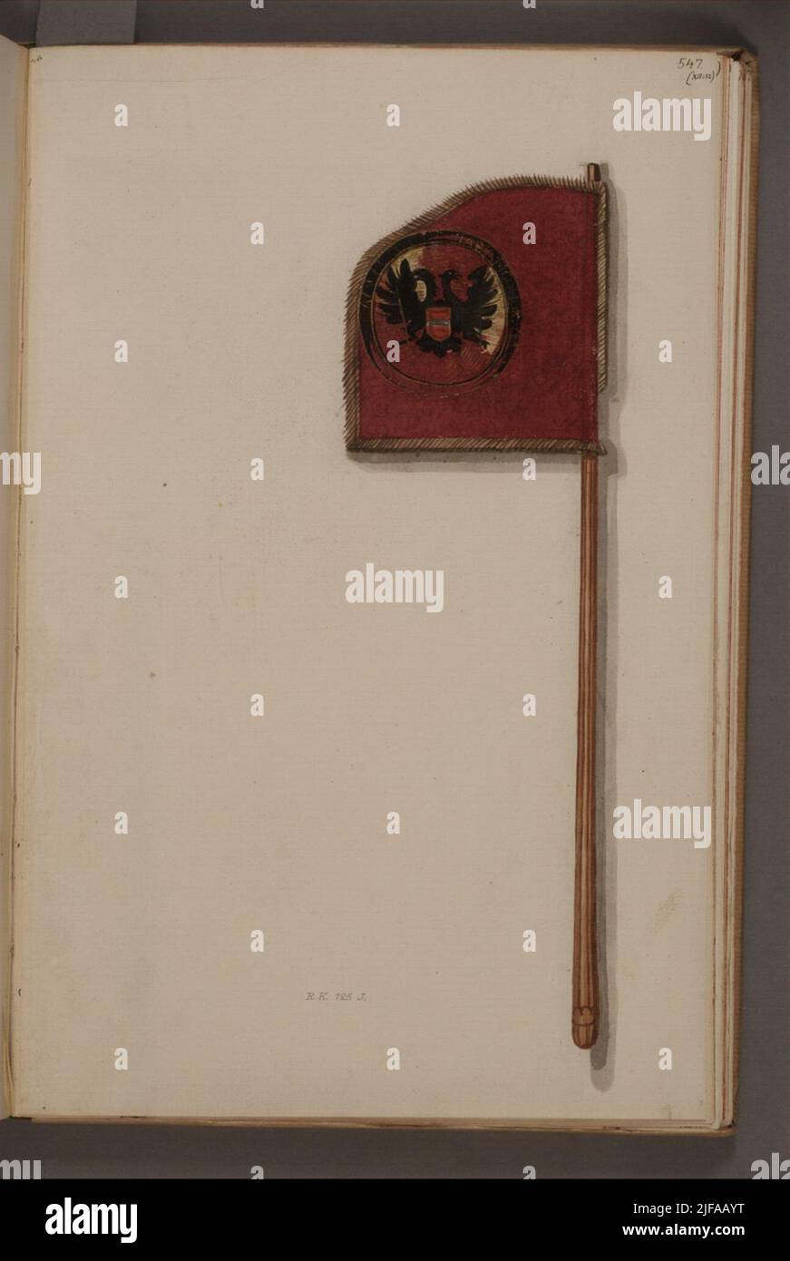 Department in gouache depicting field signs taken as a trophy of the ...