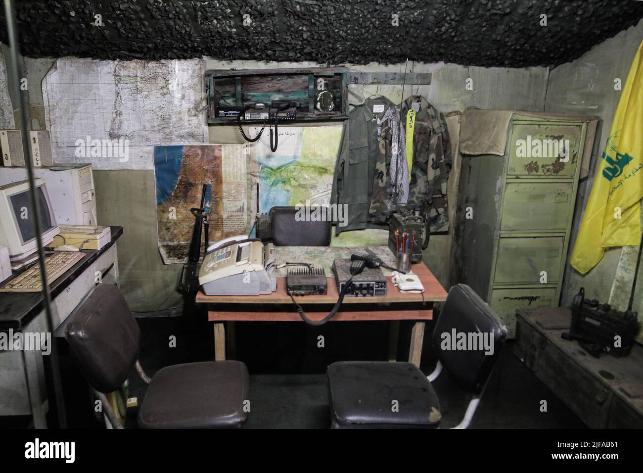 A soldier's room is exhibited in a bunker at the Resistance Museum, a ...