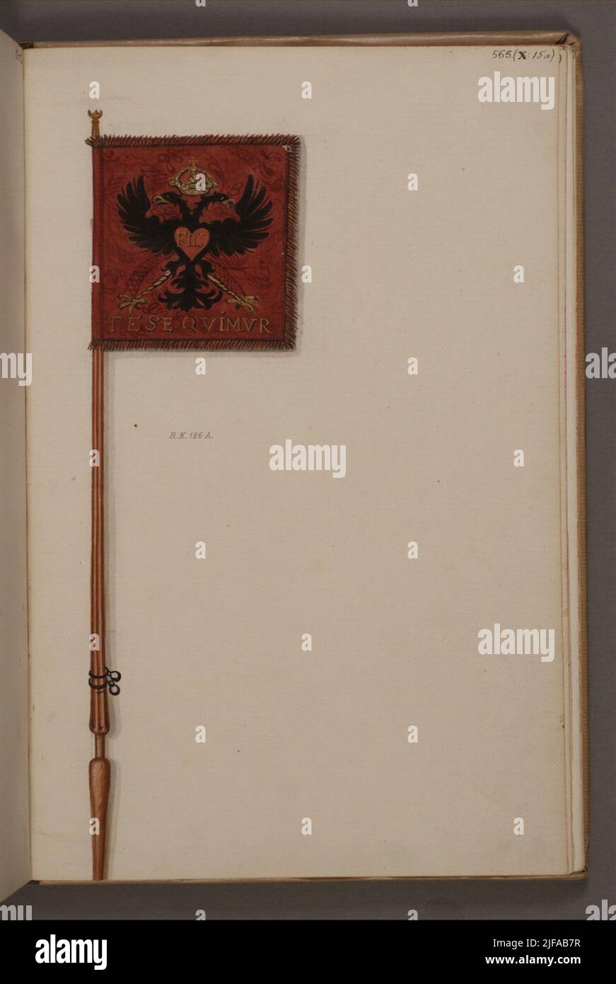 Department in gouache depicting field signs taken as a trophy of the ...