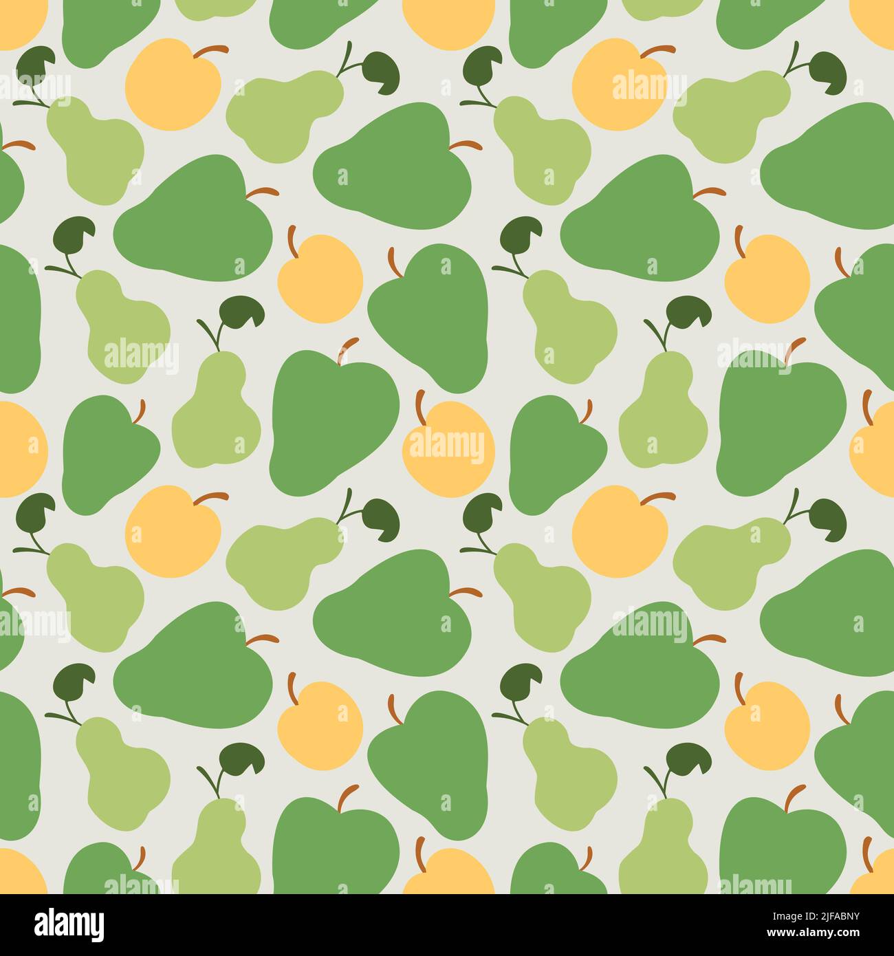 Guava seamless pattern. Tropical whole guava fruit and slices Isolated ...