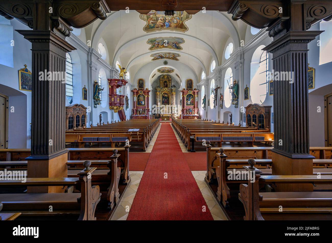 Church of St. Ulrich in Wertach, Allgaeu, Bavaria, Germany Stock Photo ...