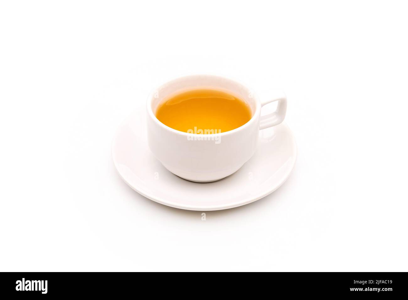 White ceramic cup of hot tea isolated on white background Stock Photo ...