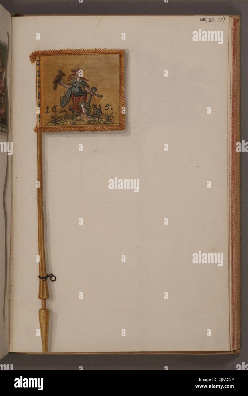 Department in gouache depicting field signs taken as a trophy of the ...