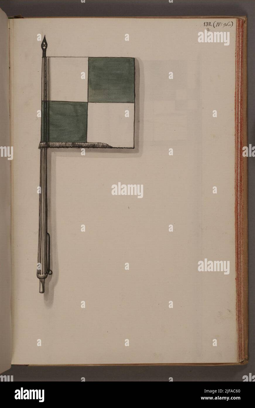 Department in gouache depicting field signs taken as a trophy of the ...