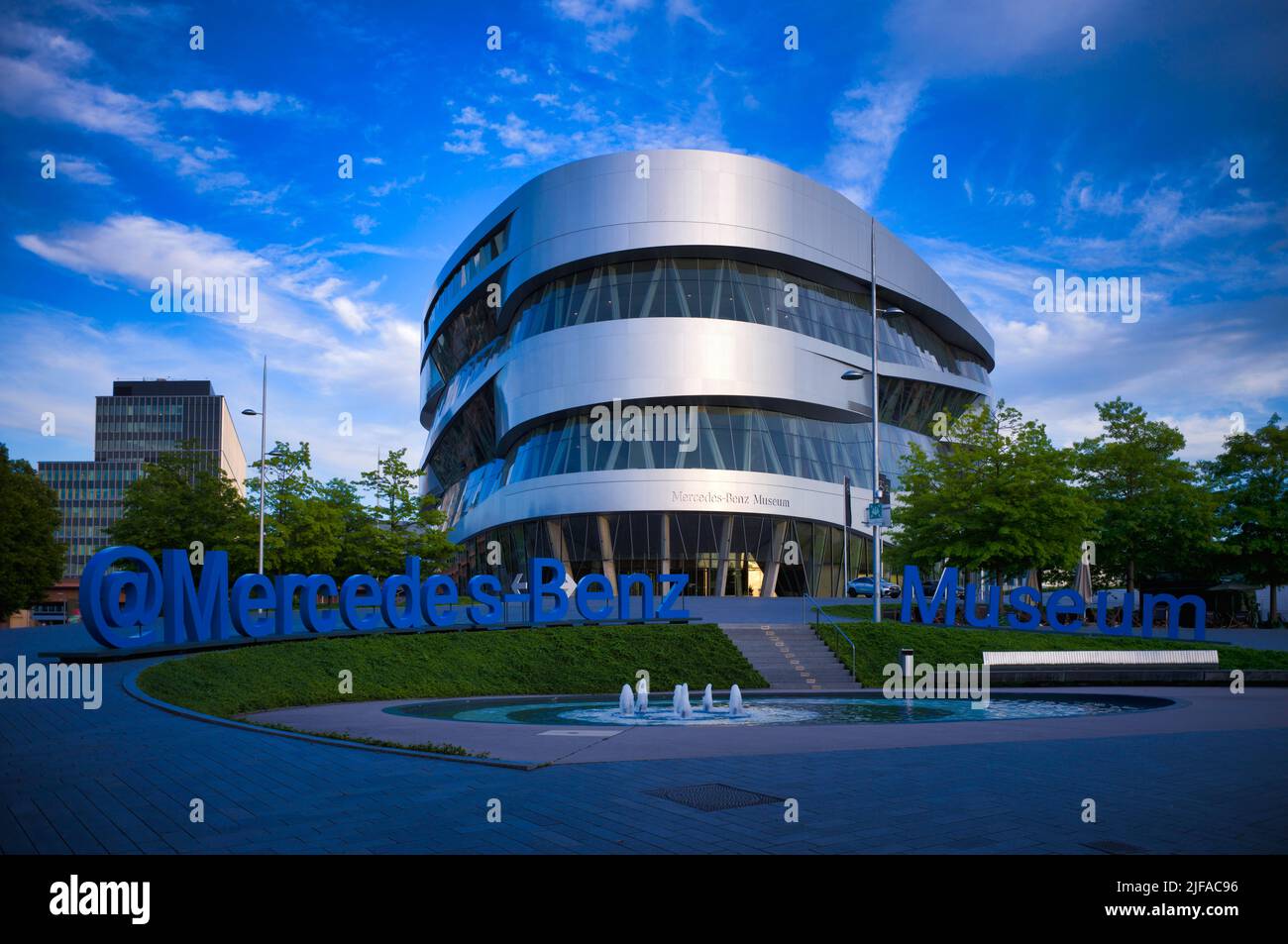 Lettering @Mercedes-Benz in front of Mercedes-Benz Museum, Stuttgart ...