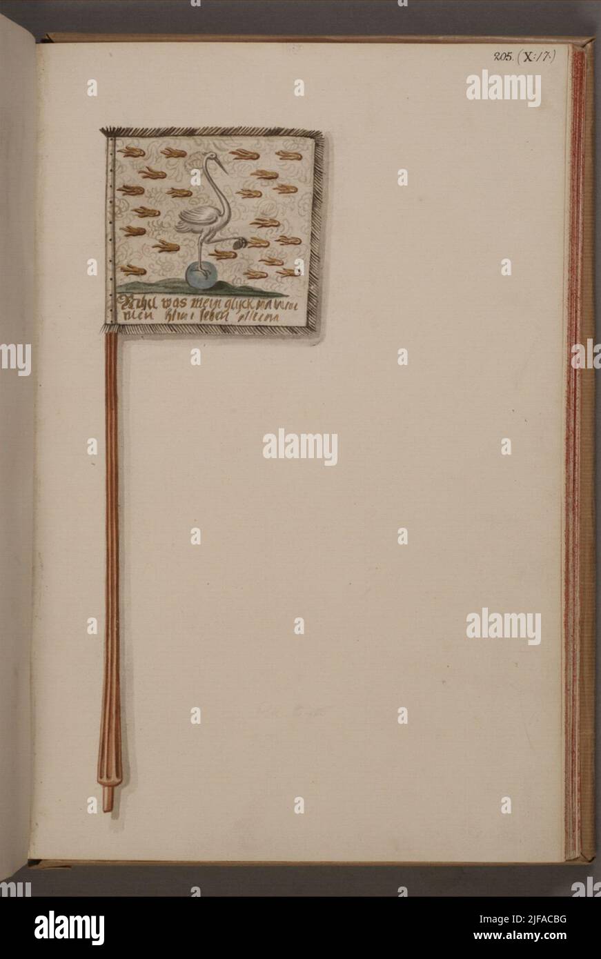 Department in gouache depicting field signs taken as a trophy of the ...