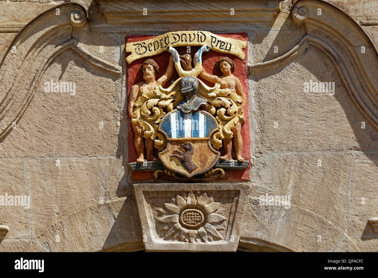 Coat of arms of the Georg David Preu family, Franconian noble family ...