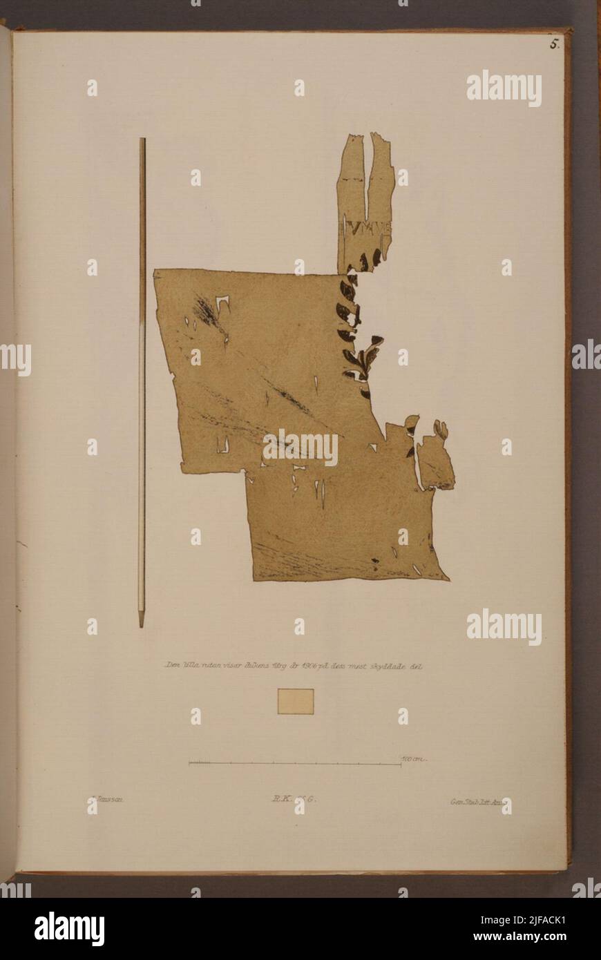 Department in gouache depicting field signs taken as a trophy of the ...