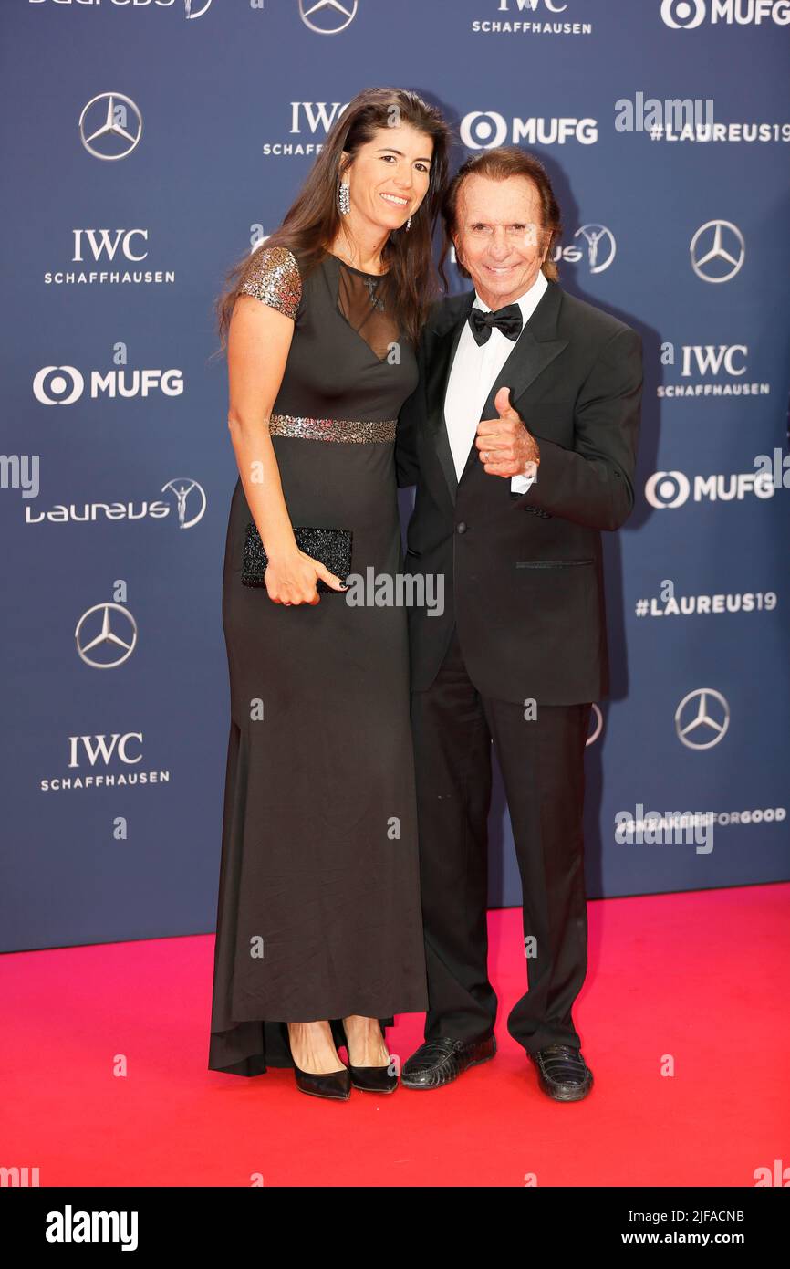 Emerson Fittipaldi with woman Rossana Fanucchi, Red Carpet, Laureus ...