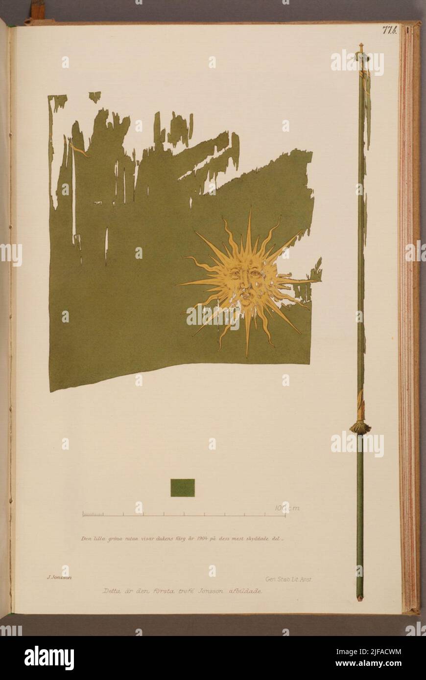 Department in gouache depicting field signs taken as a trophy of the ...