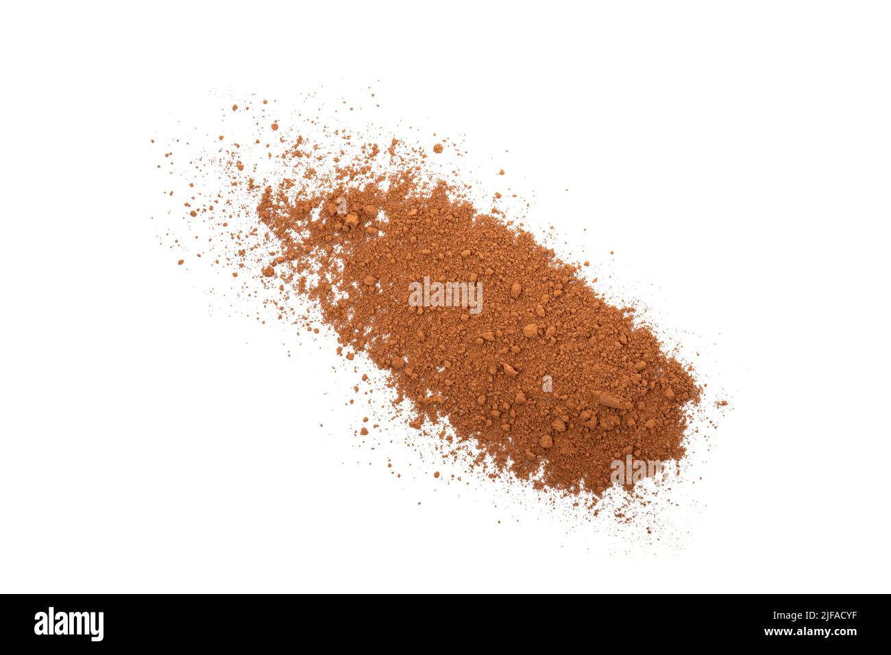 Pile of Cocoa powder or chocolate powder isolated on white background ...