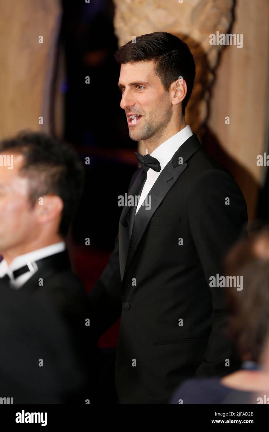 Novak Djokovic, Red carpet, Laureus World Sports Awards 2019 ceremony ...