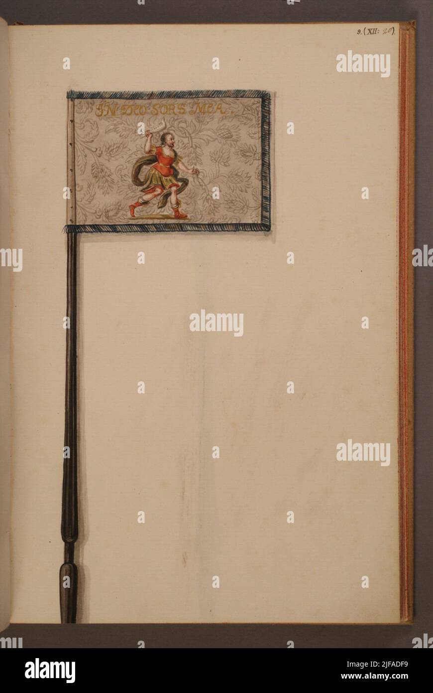 Department in gouache depicting field signs taken as a trophy of the ...