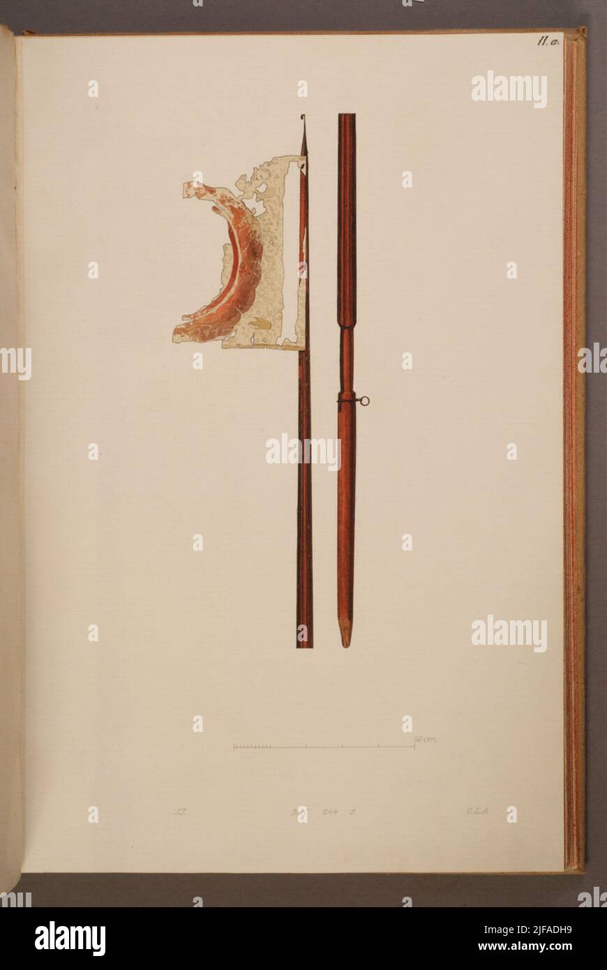 Department in gouache depicting field signs taken as a trophy of the ...