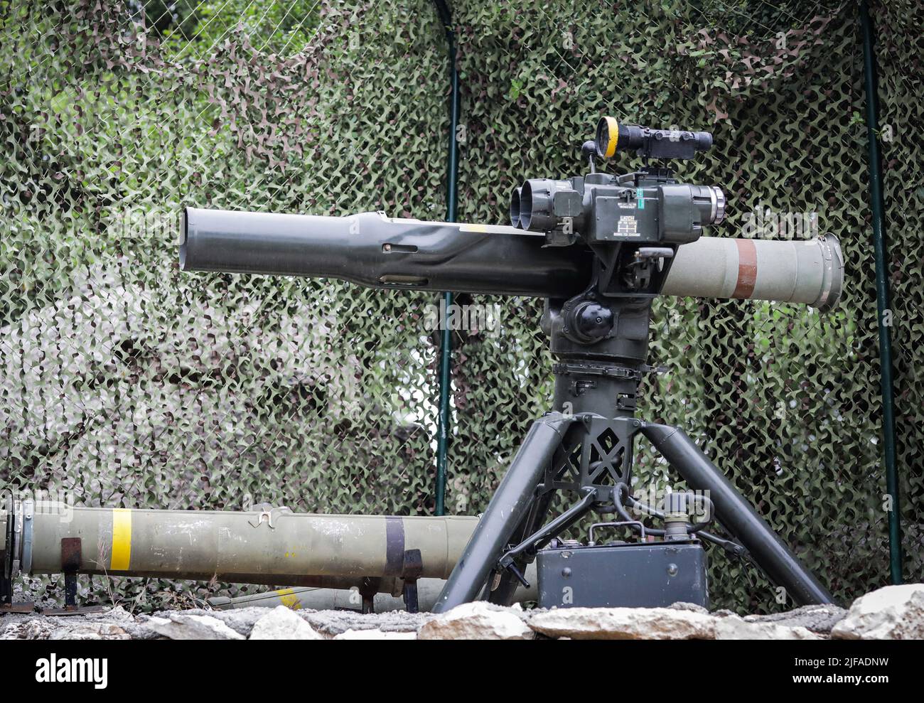 Mleeta, Lebanon. 14th June, 2022. Weaponry used by Hezbollah is ...