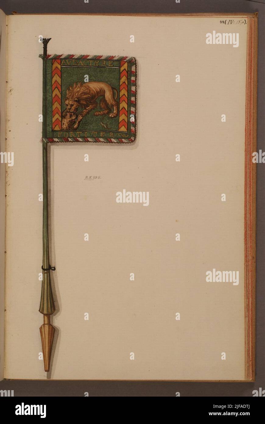 Department in gouache depicting field signs taken as a trophy of the ...