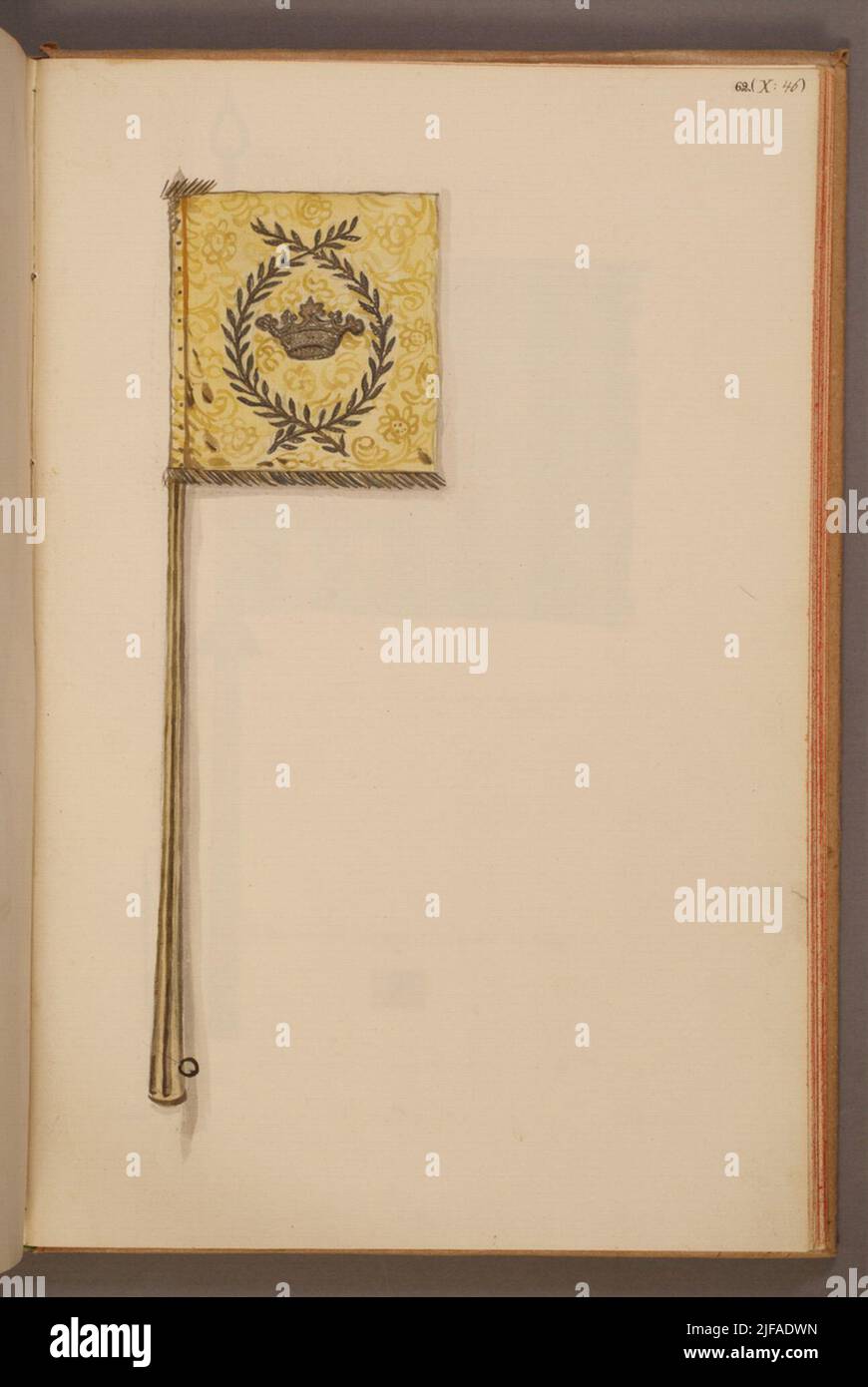 Department in gouache depicting field signs taken as a trophy of the ...