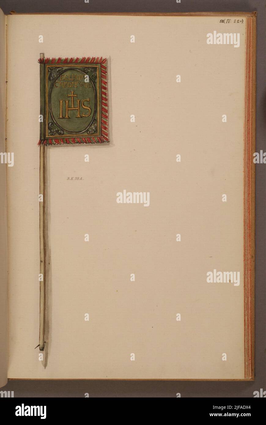 Department in gouache depicting field signs taken as a trophy of the ...