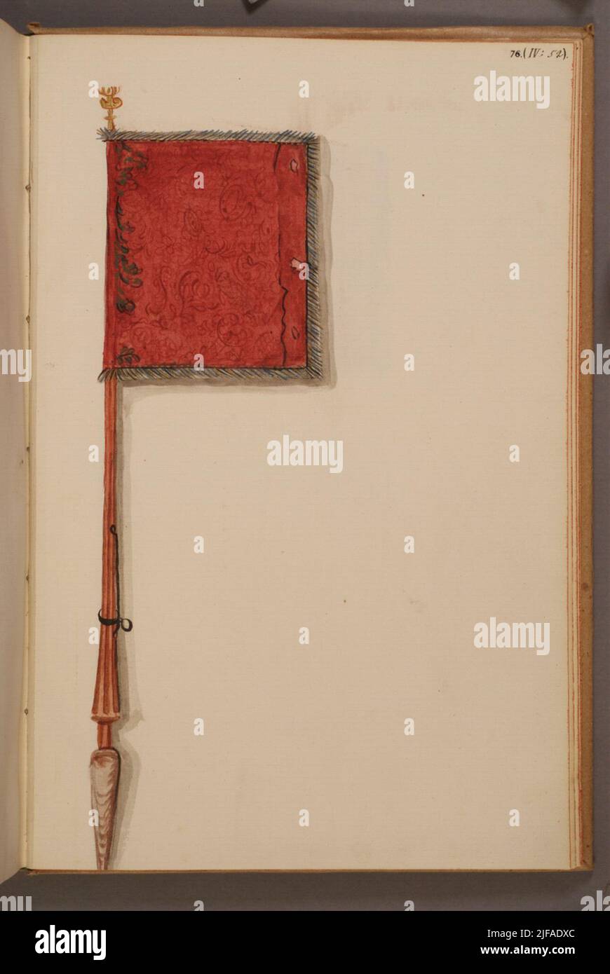 Department in gouache depicting field signs taken as a trophy of the ...