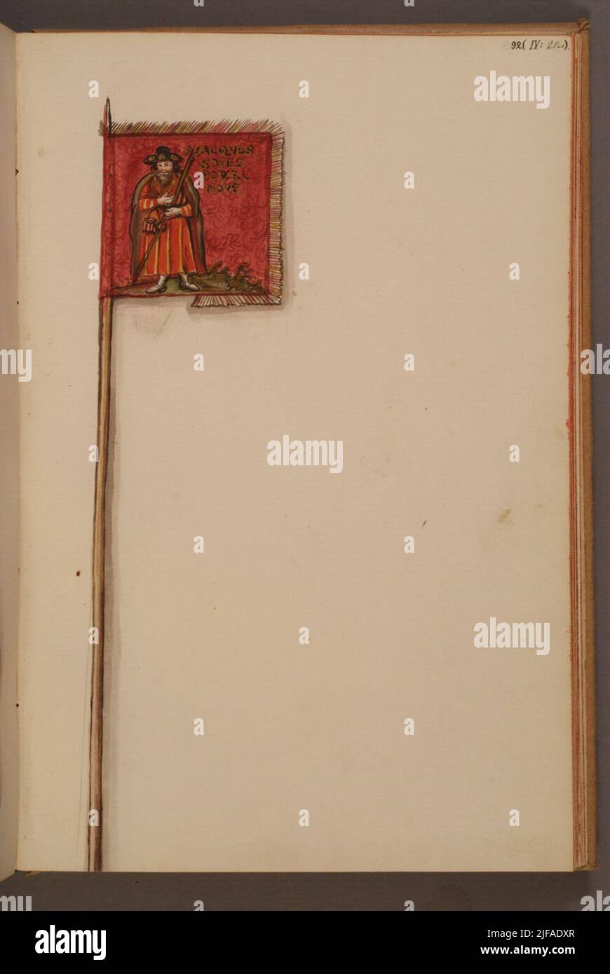 Department in gouache depicting field signs taken as a trophy of the ...