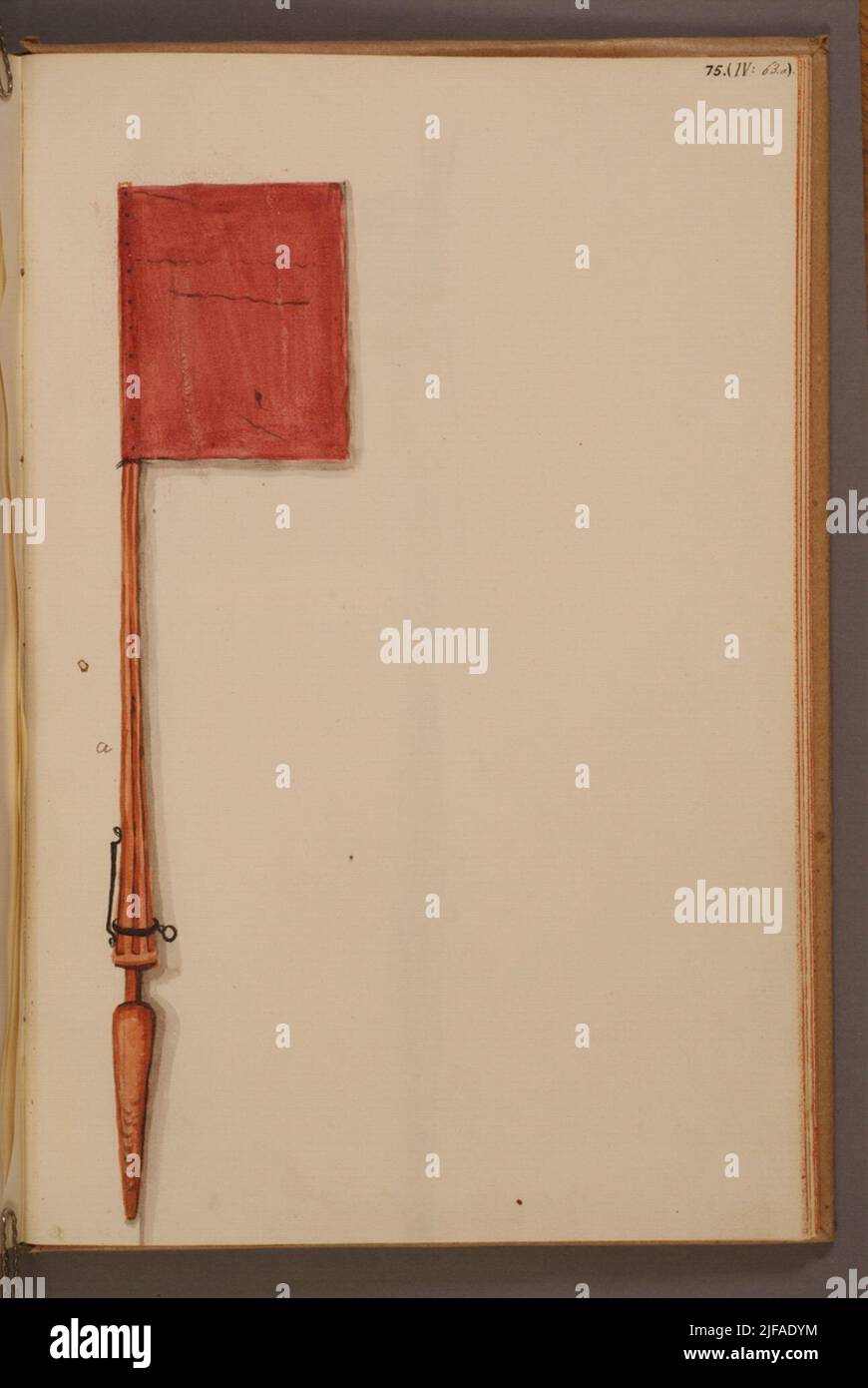 Department in gouache depicting field signs taken as a trophy of the ...