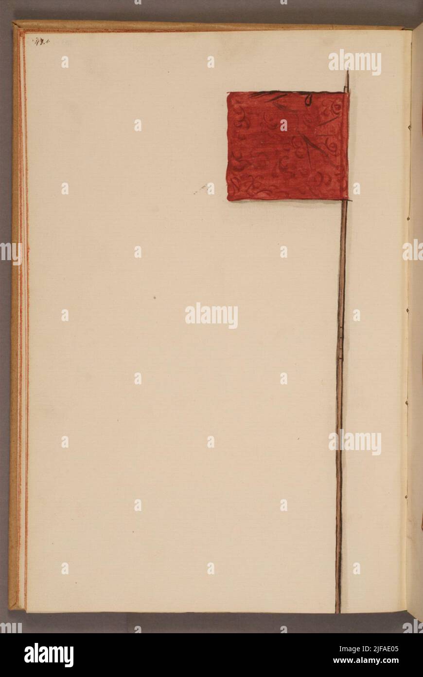 Department in gouache depicting field signs taken as a trophy of the ...