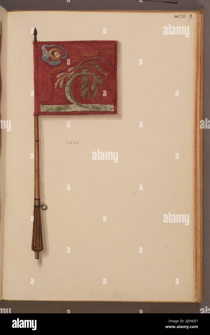 Department in gouache depicting field signs taken as a trophy of the ...