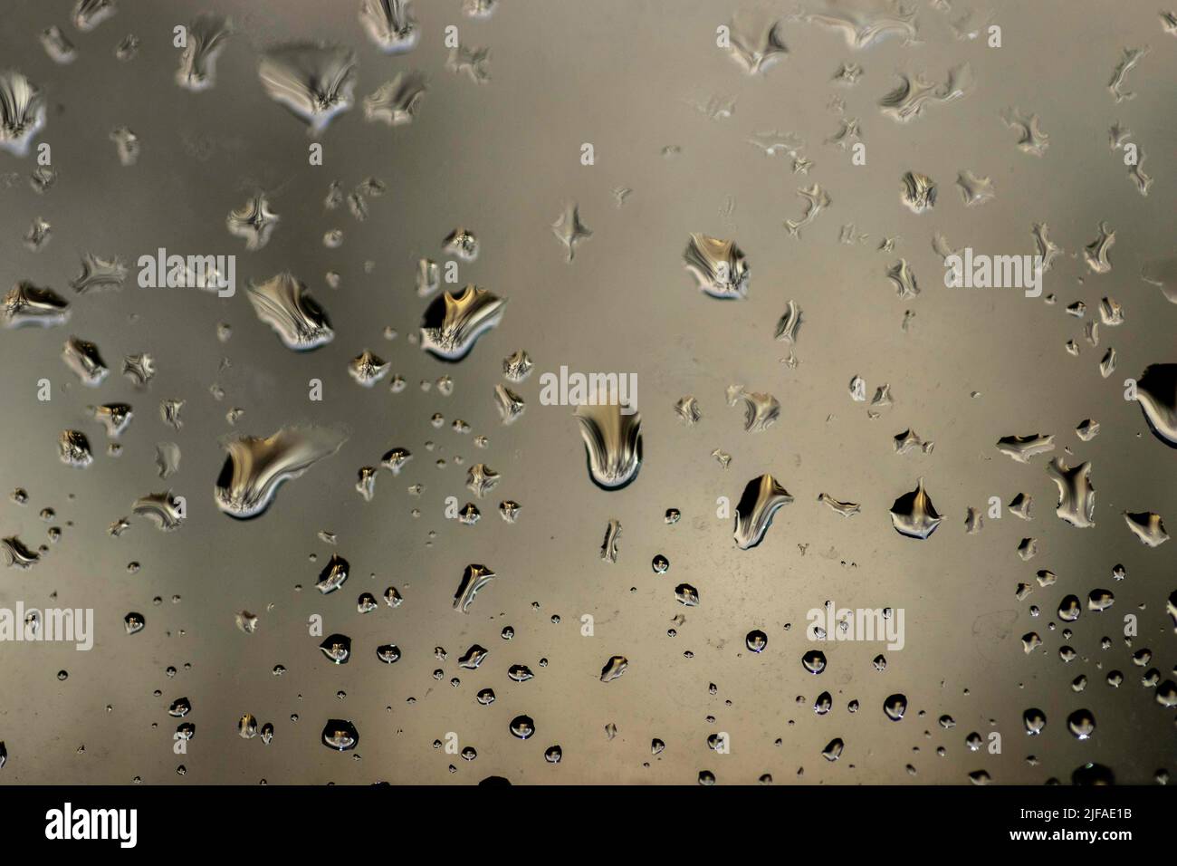 Raindrops on glass evening hi-res stock photography and images - Alamy