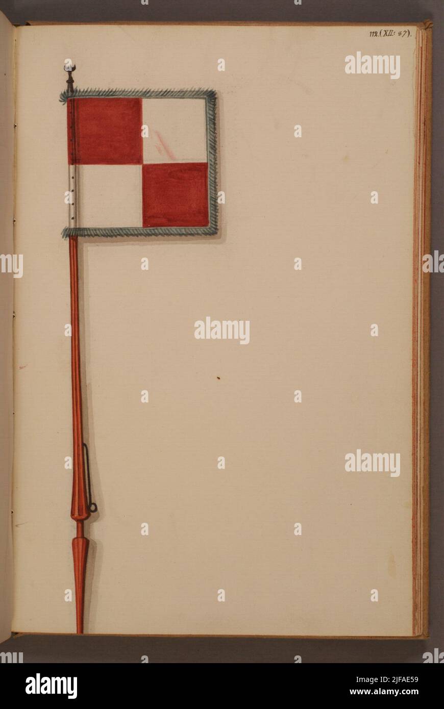 Department in gouache depicting field signs taken as a trophy of the ...