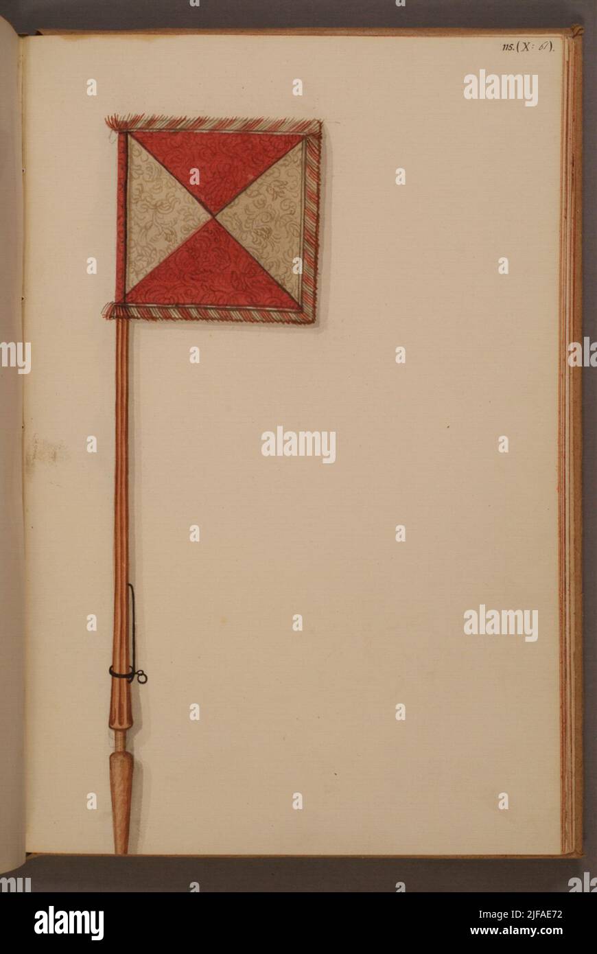 Department in gouache depicting field signs taken as a trophy of the ...