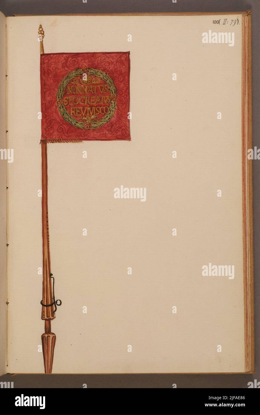 Department in gouache depicting field signs taken as a trophy of the ...