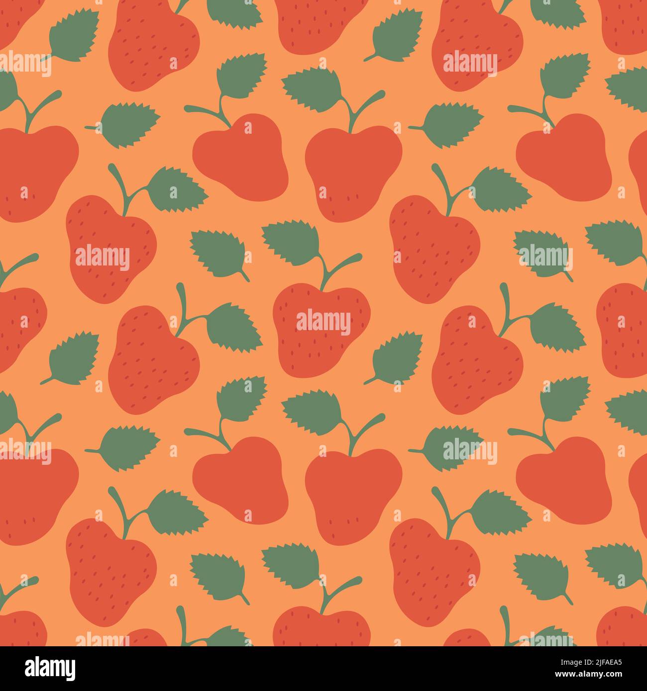 Strawberries hand drawn seamless pattern background. Seamless pattern ...