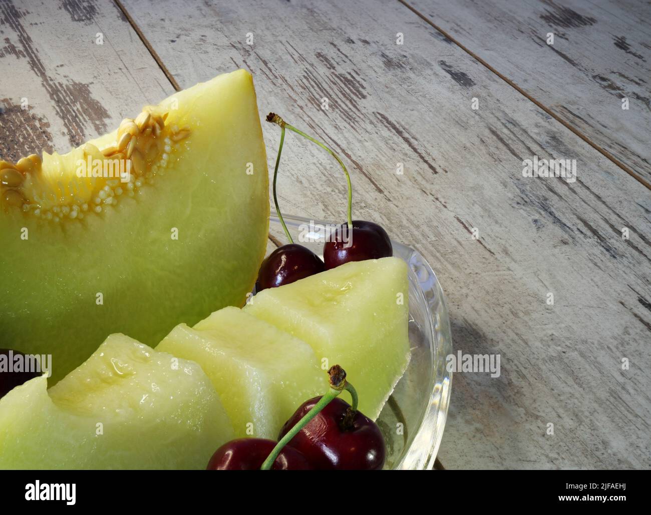 Melon with cherries hi-res stock photography and images - Alamy