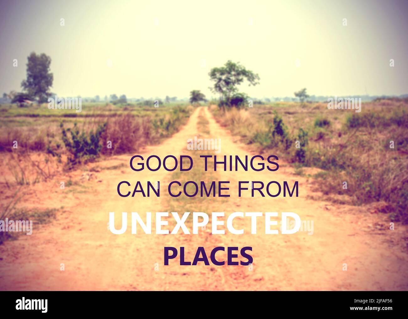 Inspirational quote & motivational on blurred background with vintage ...