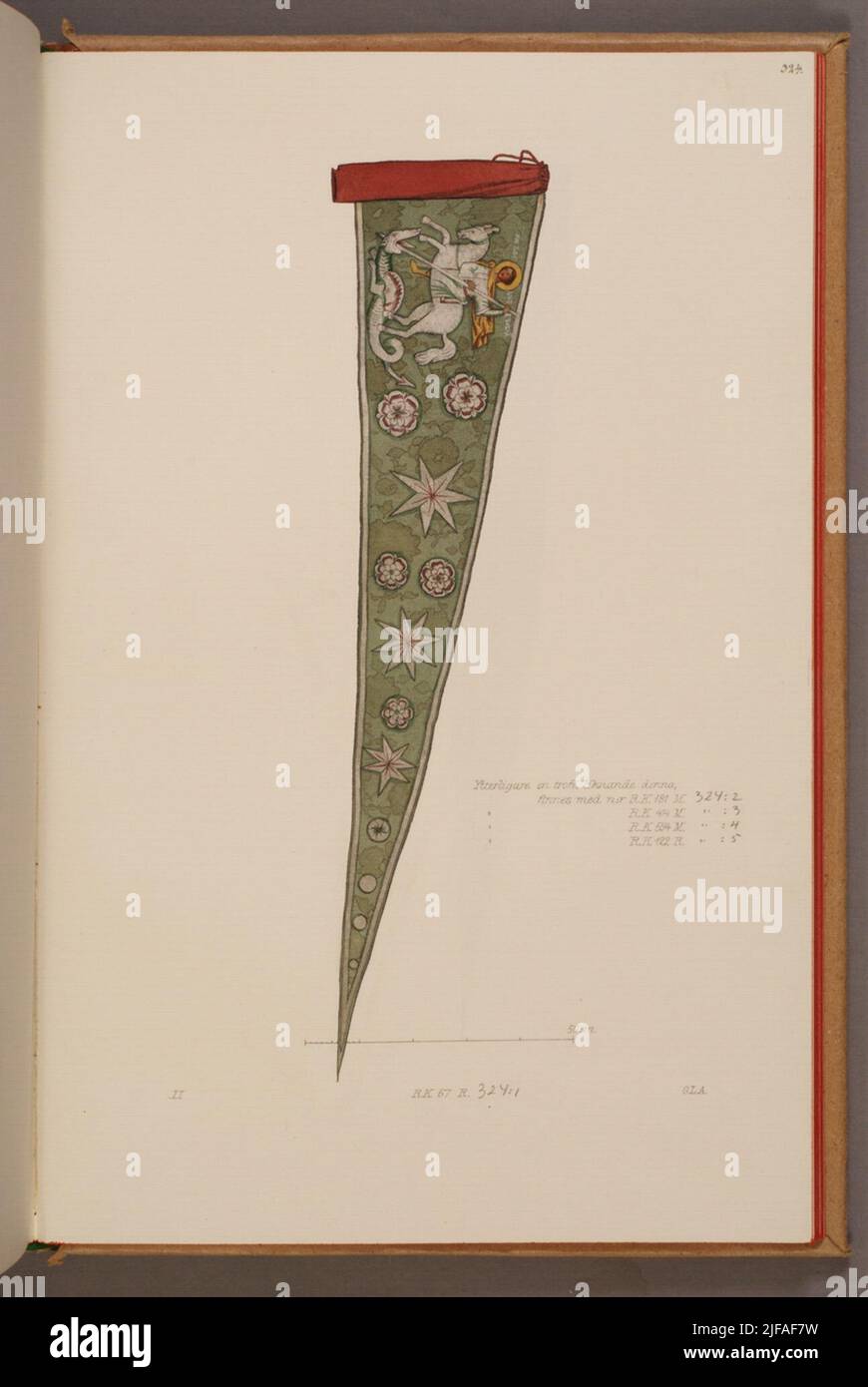 Department in gouache depicting field signs taken as a trophy of the ...