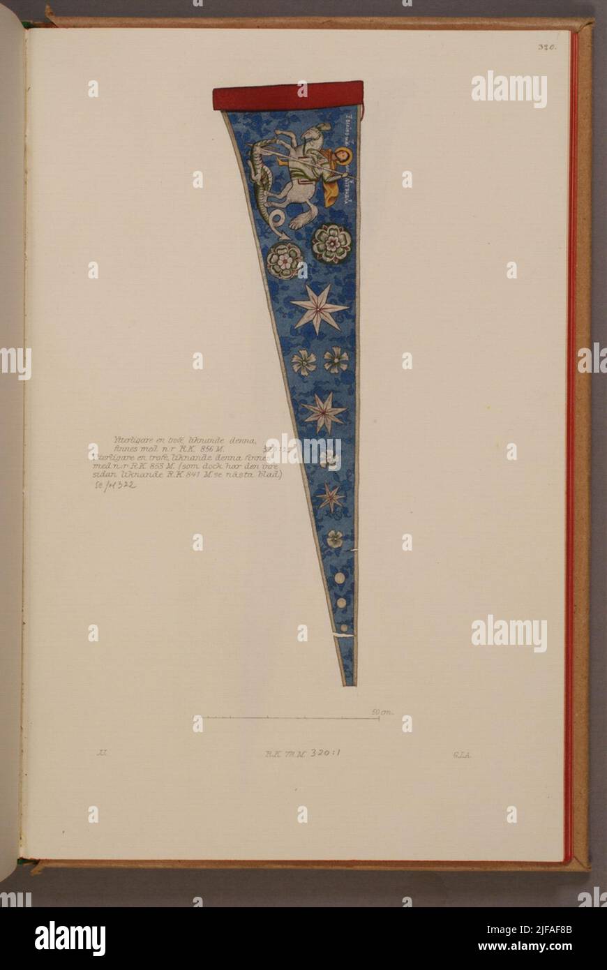 Department in gouache depicting field signs taken as a trophy of the ...