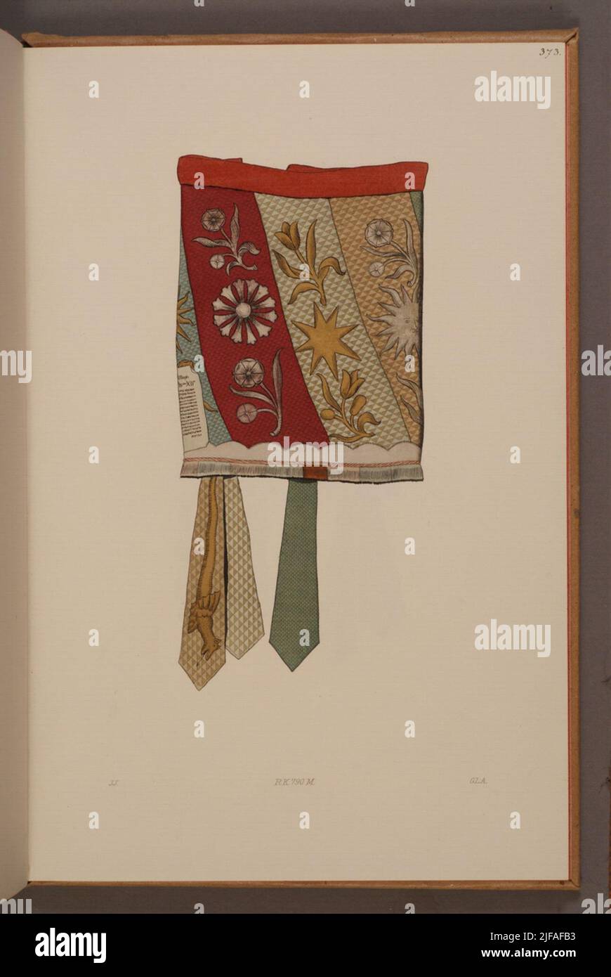 Department in gouache depicting field signs taken as a trophy of the ...