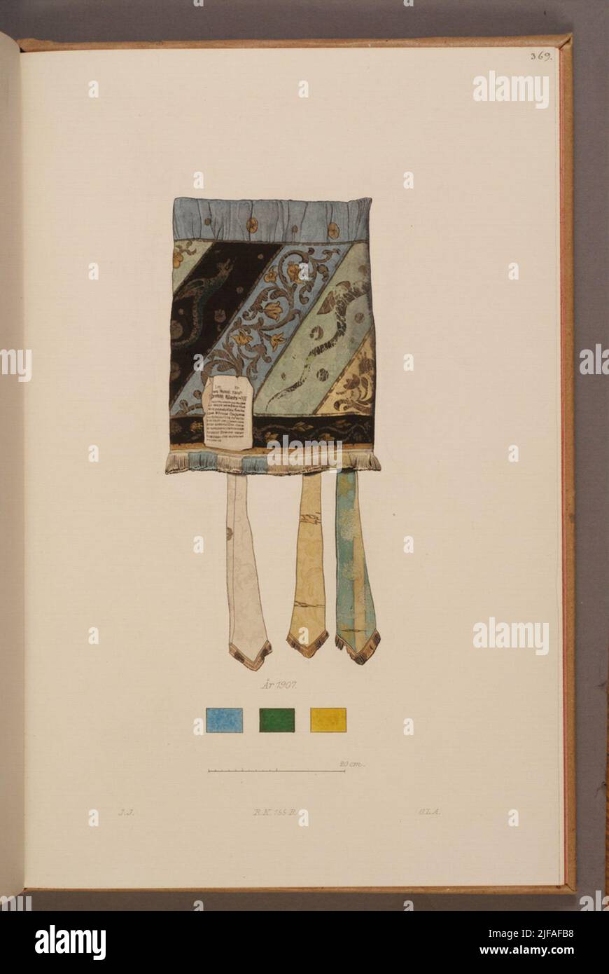 Department in gouache depicting field signs taken as a trophy of the ...