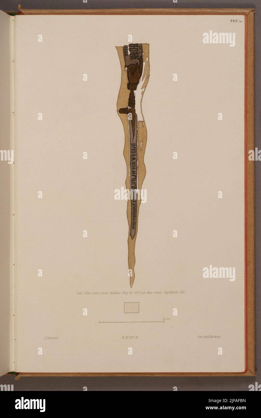 Department in gouache depicting field signs taken as a trophy of the ...