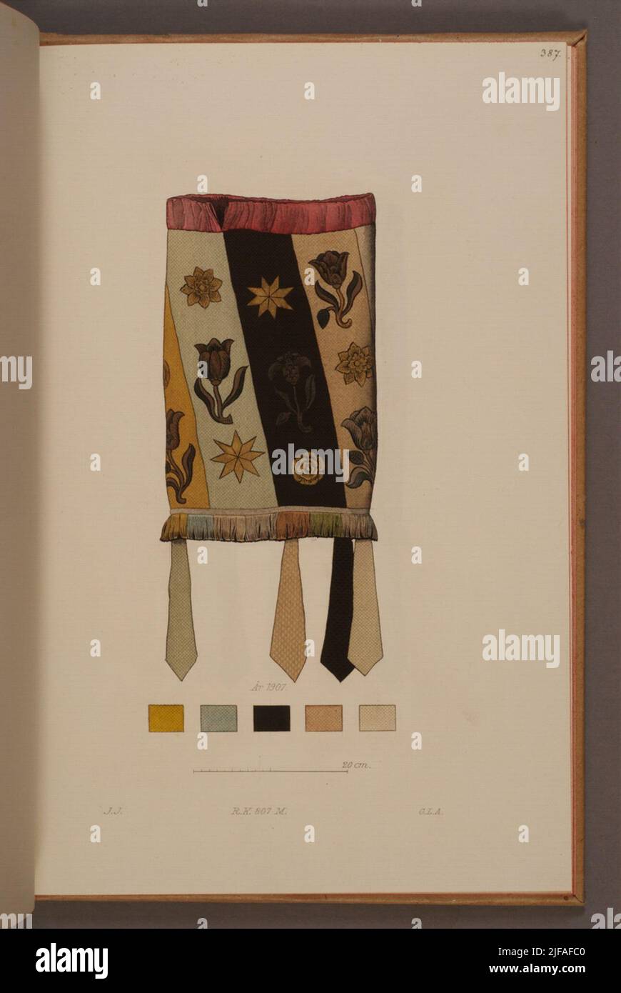 Department in gouache depicting field signs taken as a trophy of the ...