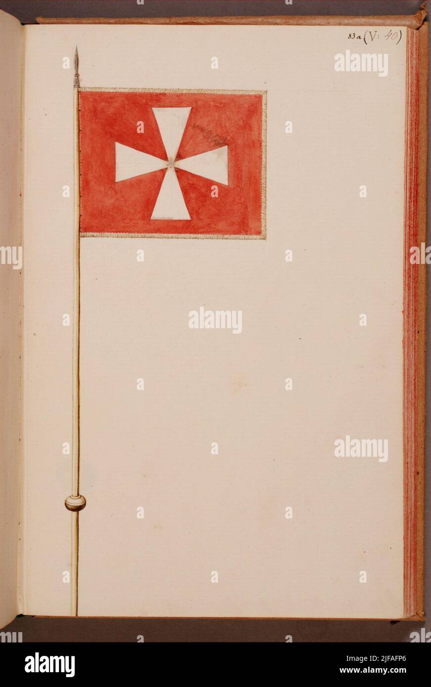 Department in gouache depicting field signs taken as a trophy of the ...