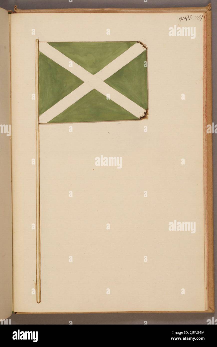 Department in gouache depicting field signs taken as a trophy of the ...