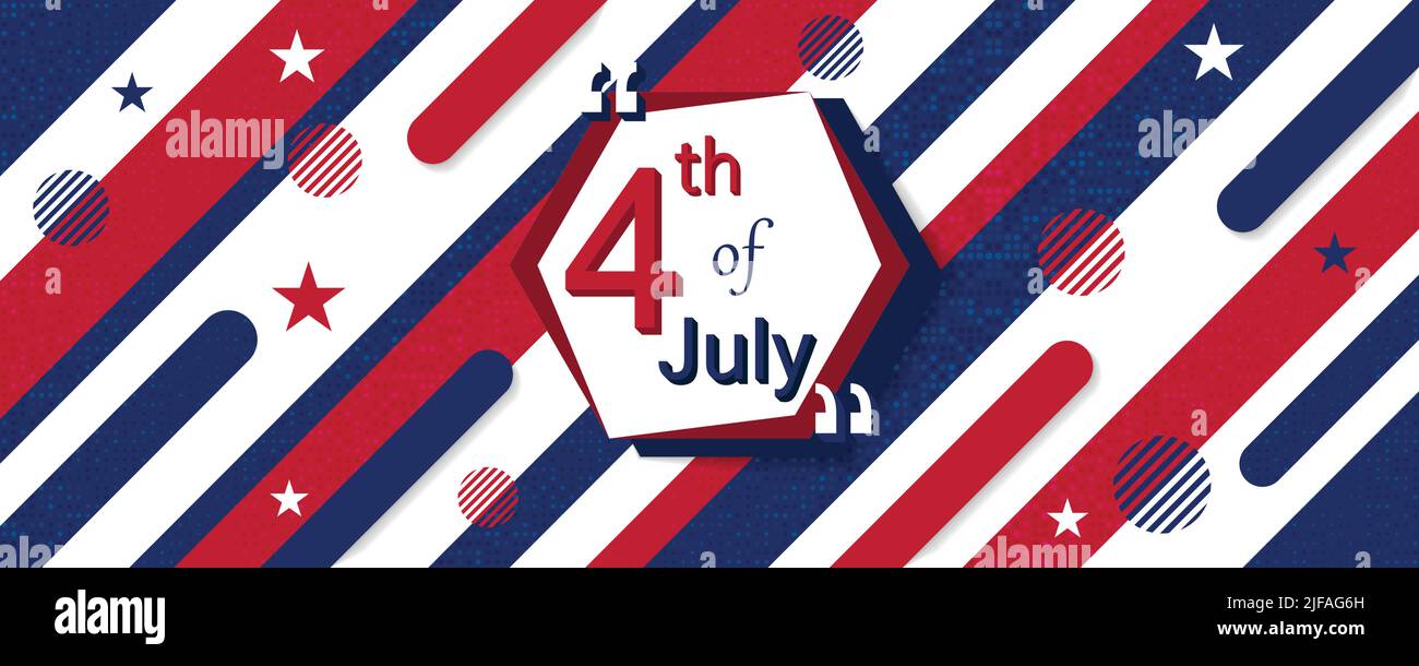 Happy 4th of July USA Abstract Independence Day website header ...