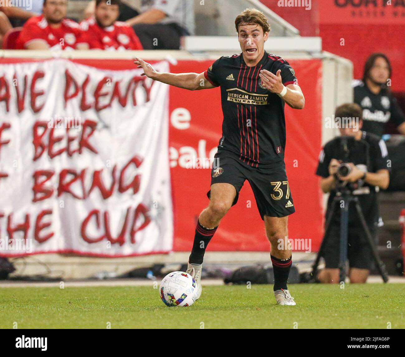 June 30, 2022: Atlanta United defender Aiden McFadden (37) looks to ...